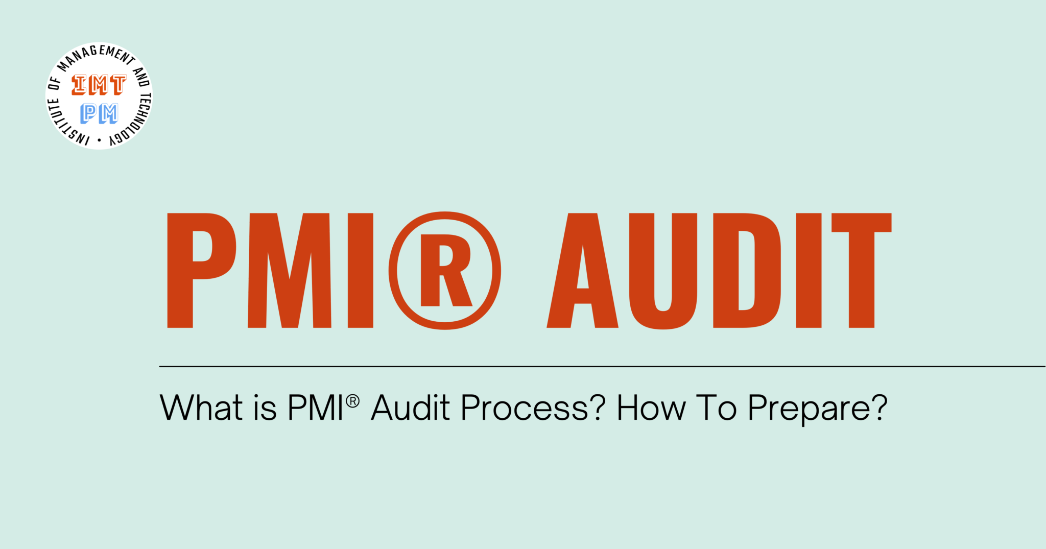 What is PMI® Audit Process? - IMT-PM